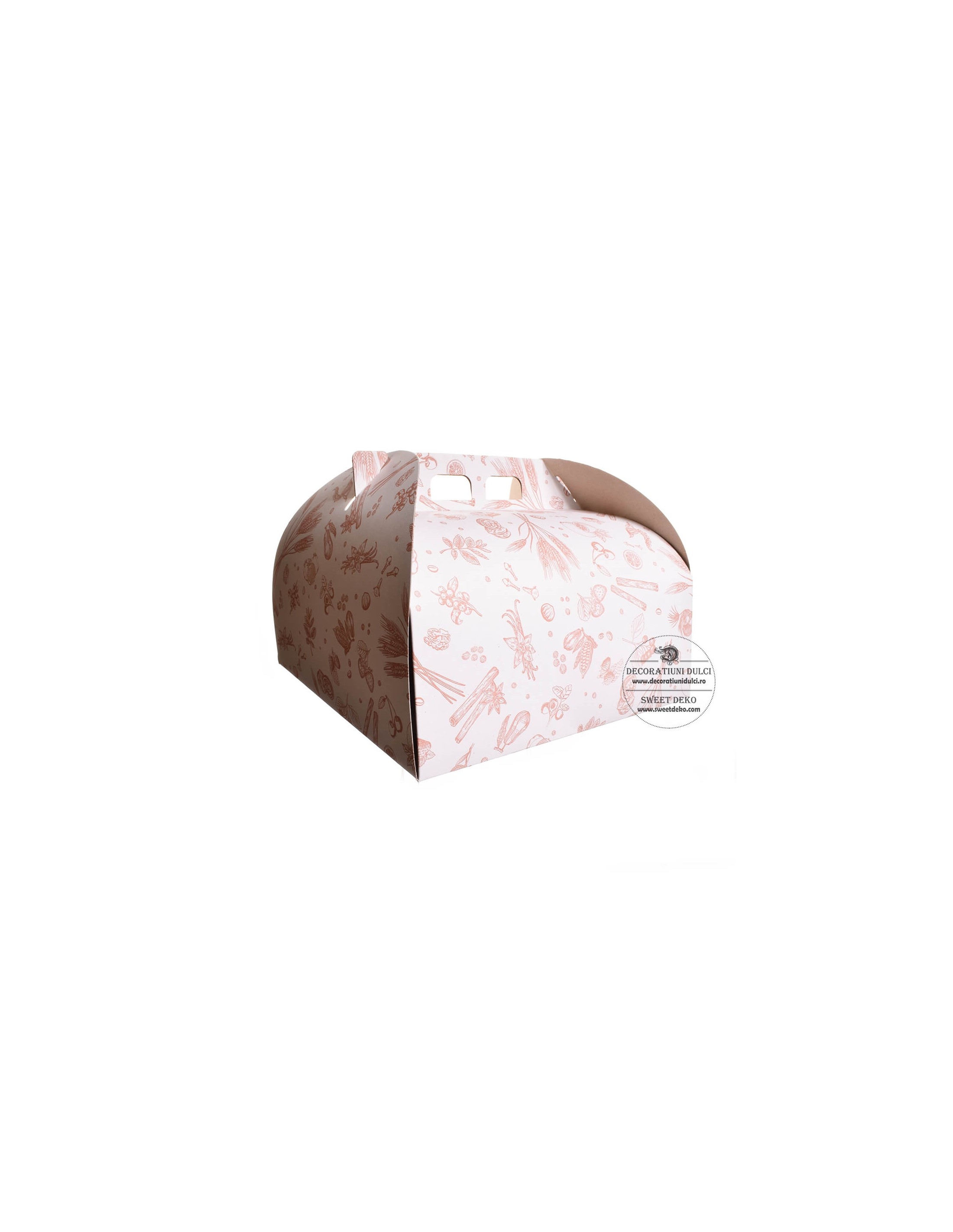 Cutie tort alba patrata | Decoratiuni Dulci