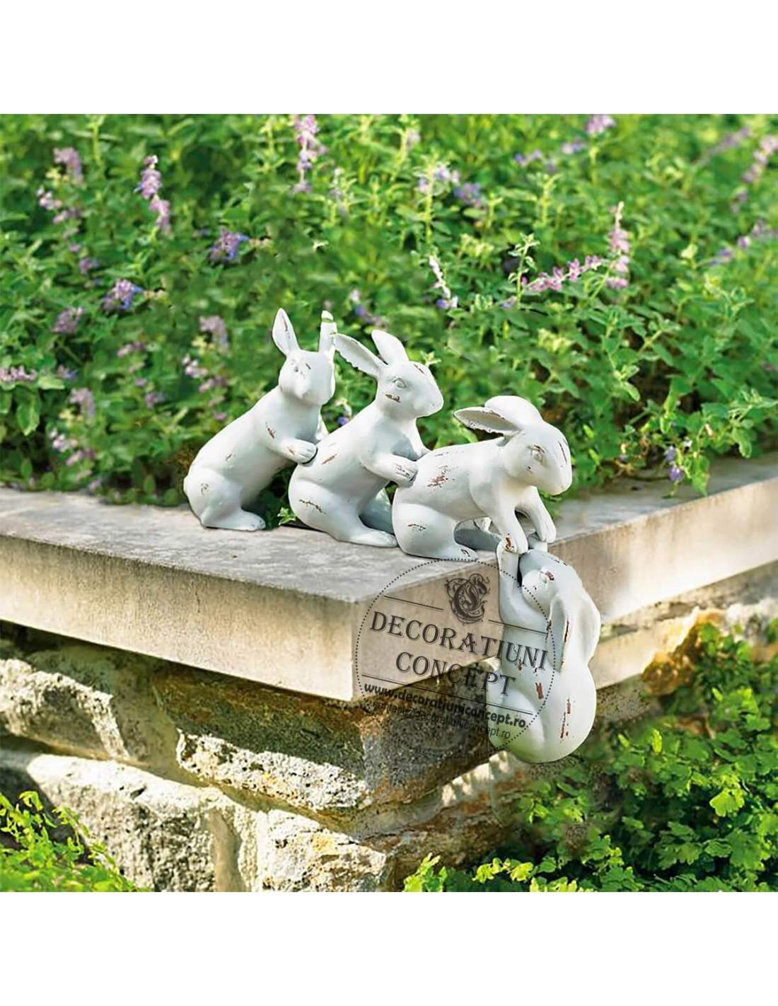 Sir de iepurasi decorativi, din ceramica