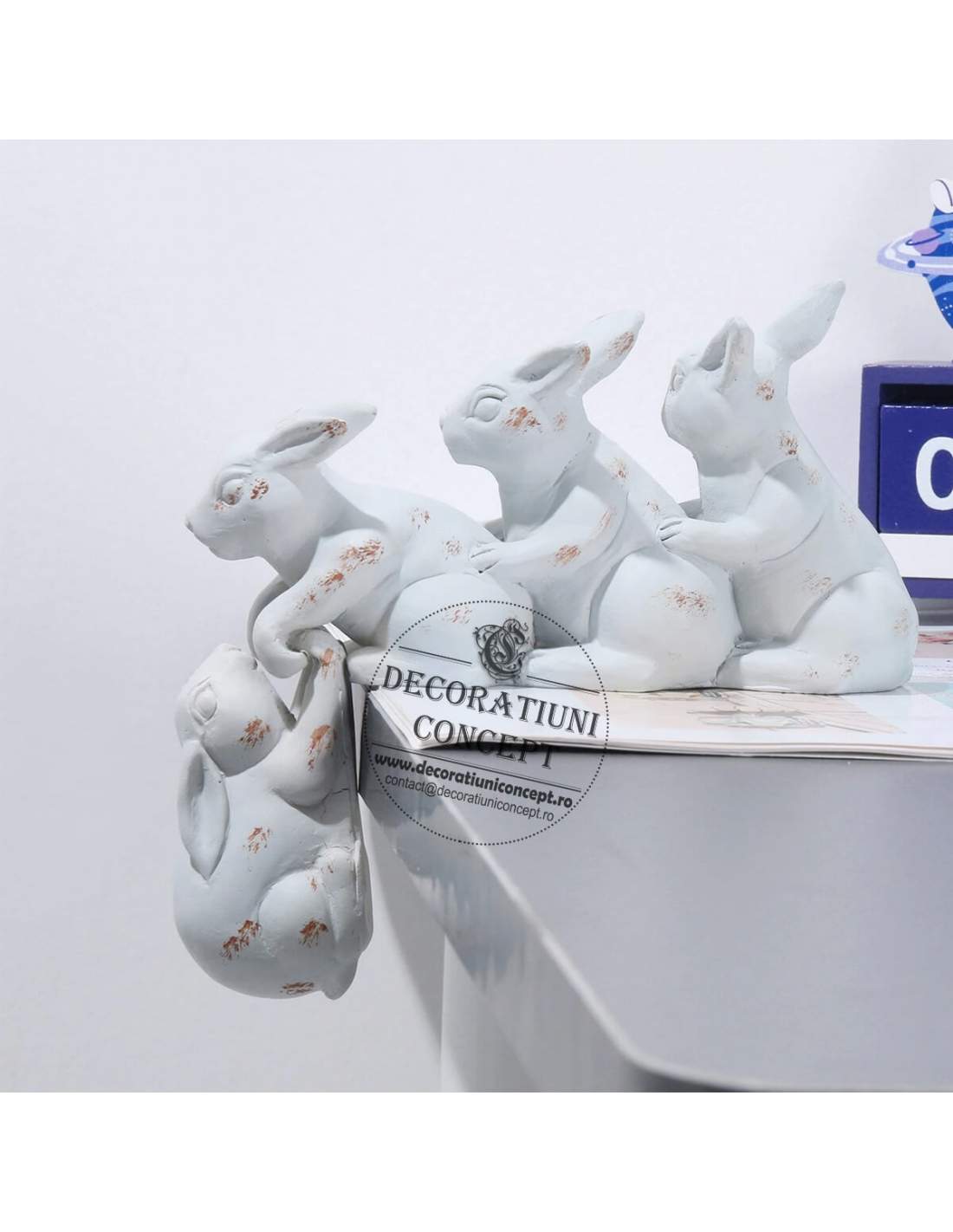 Sir de iepurasi decorativi, din ceramica