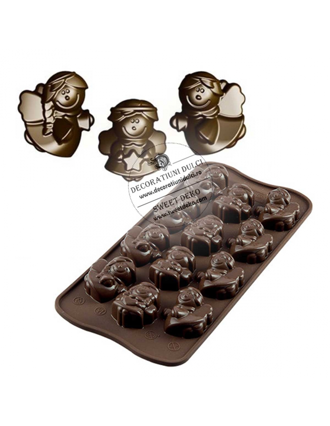 Mulaj praline ciocolata ingerasi, Scg27 choco angels Silikomart
