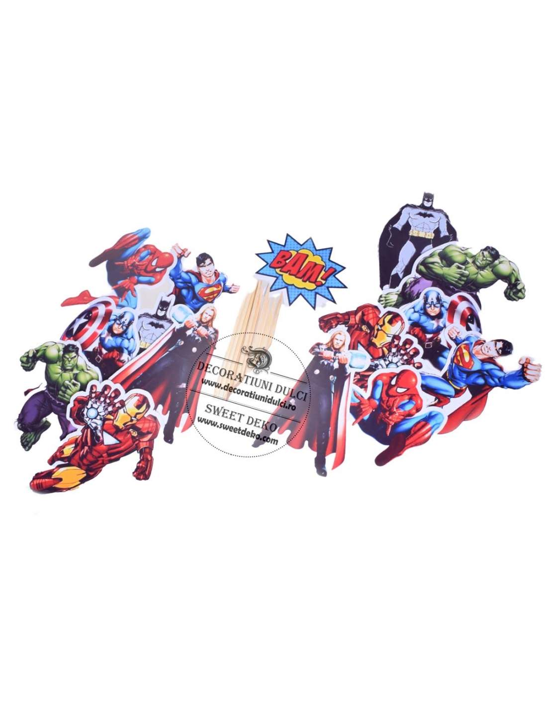 Toppers din carton 7 super eroi