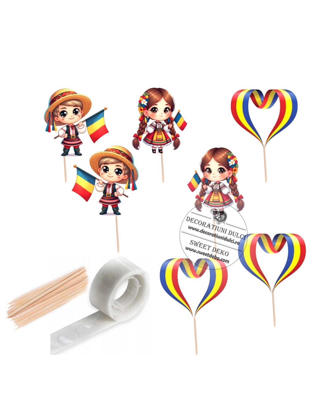 Mini toppers din carton Copiii Romaniei