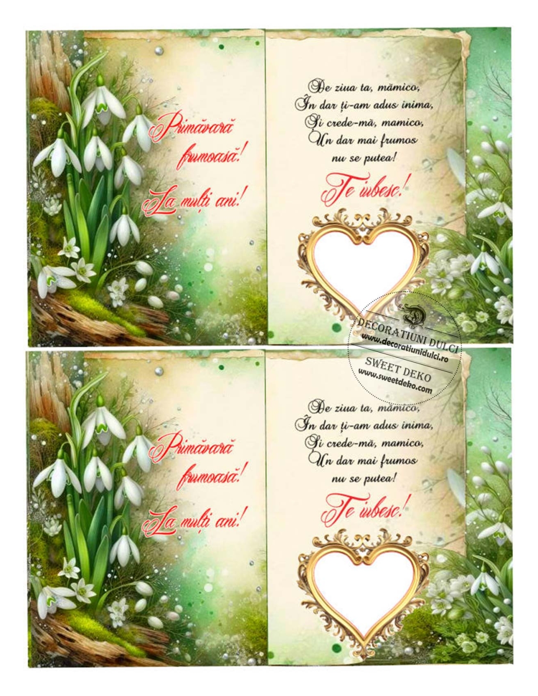 Poza tort Carte deschisa - De ziua ta mamico