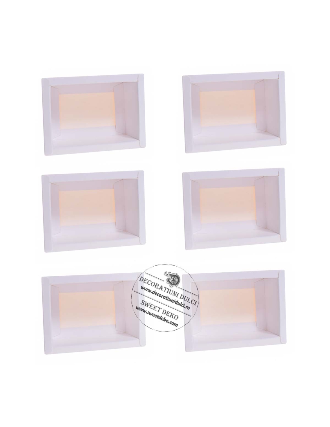 Cutiute dreptunghiuare cu capac culisant din PVC